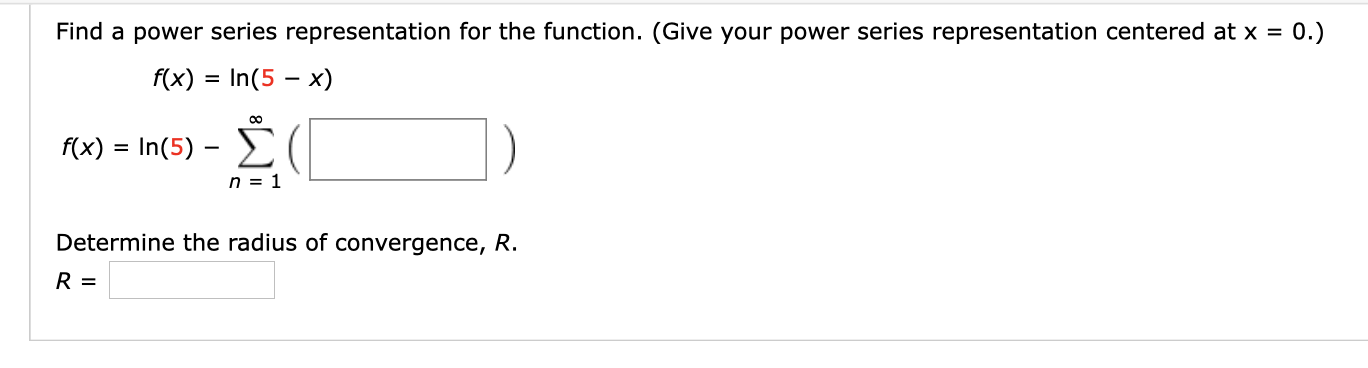 Solved Find a power series representation for the function. | Chegg.com