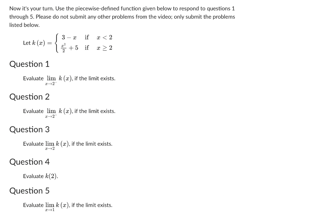 Solved Now it's your turn. Use the piecewise-defined | Chegg.com