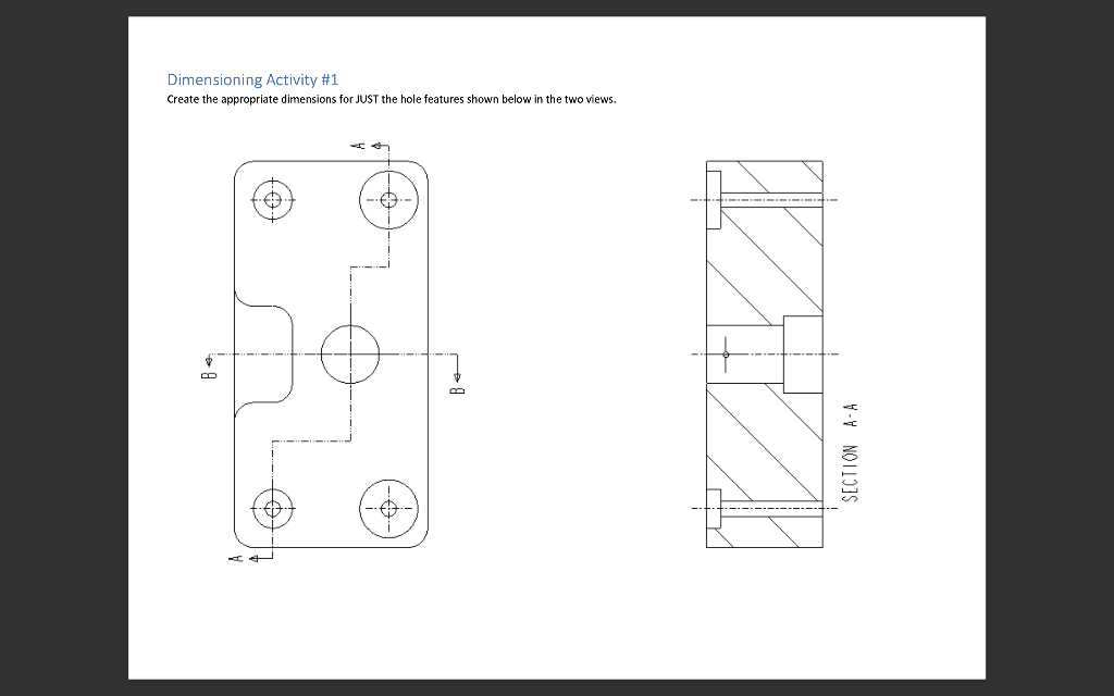 Solved Dimensioning Activity #1 Create the appropriate | Chegg.com
