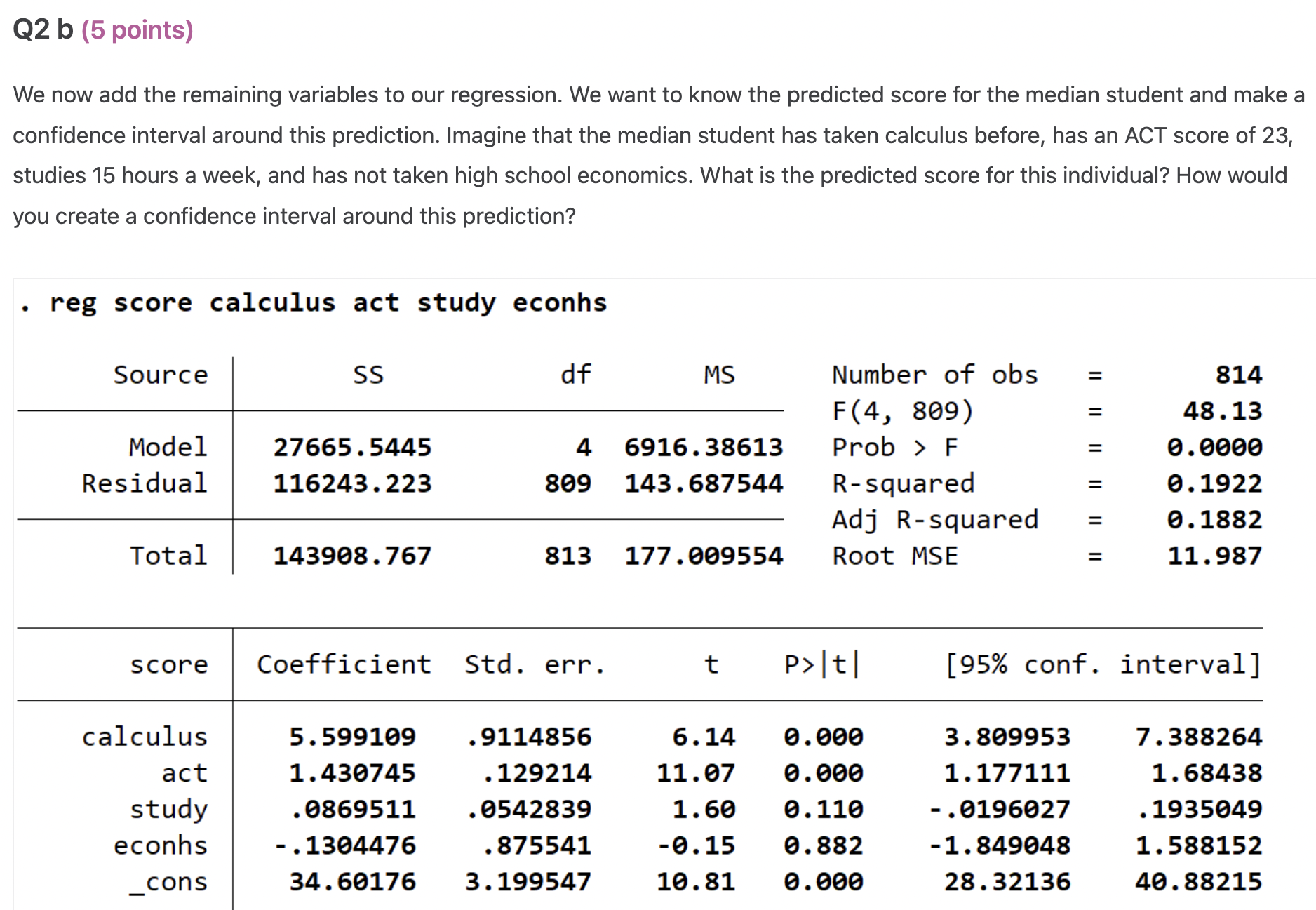 Solved You are interested in how taking calculus influences | Chegg.com