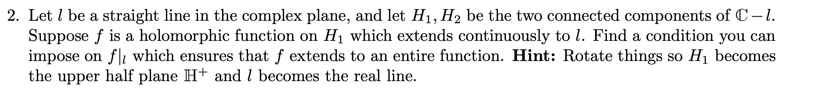 Solved Let l be a straight line in the complex plane, and | Chegg.com
