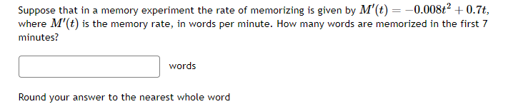Solved Suppose that in a memory experiment the rate of | Chegg.com