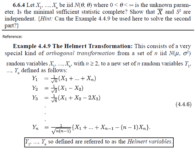 Solved 6.6.4 Let Xi, ,X, be iid N(θ. θ) where 0