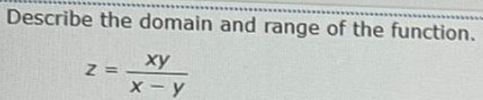 Solved Describe the domain and range of the function. | Chegg.com