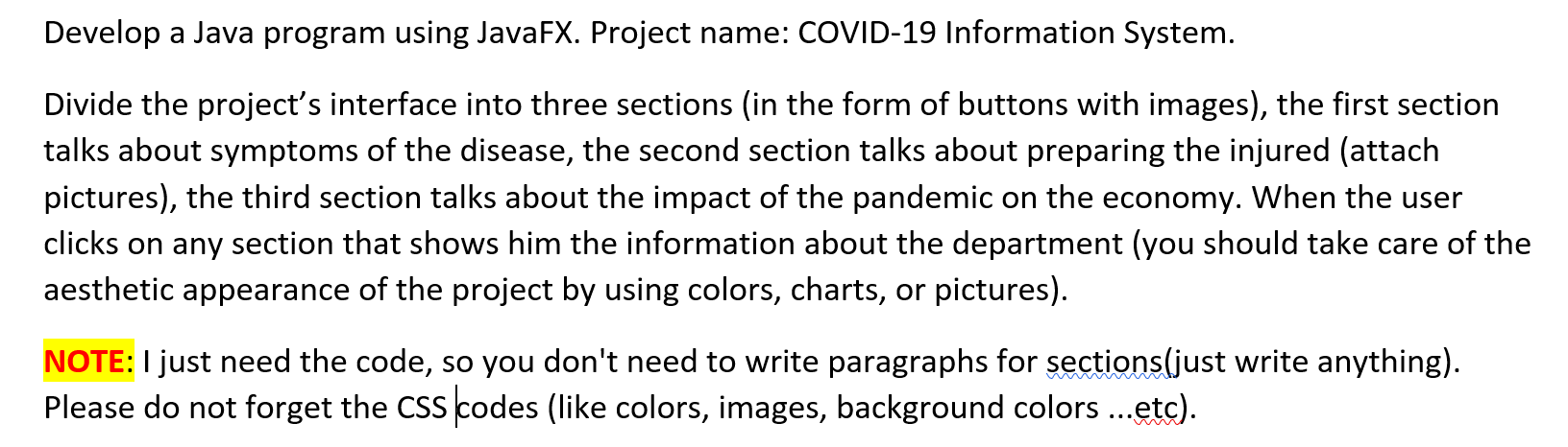 Develop a Java program using JavaFX. Project name: | Chegg.com