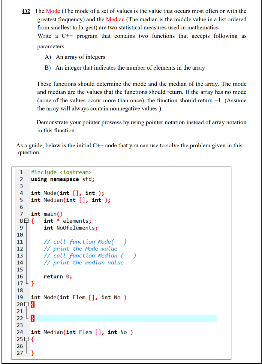 Solved 02: The Mode (The mode of a set of values is the | Chegg.com