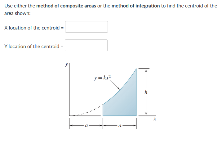 Solved Use either the method of composite areas or the | Chegg.com