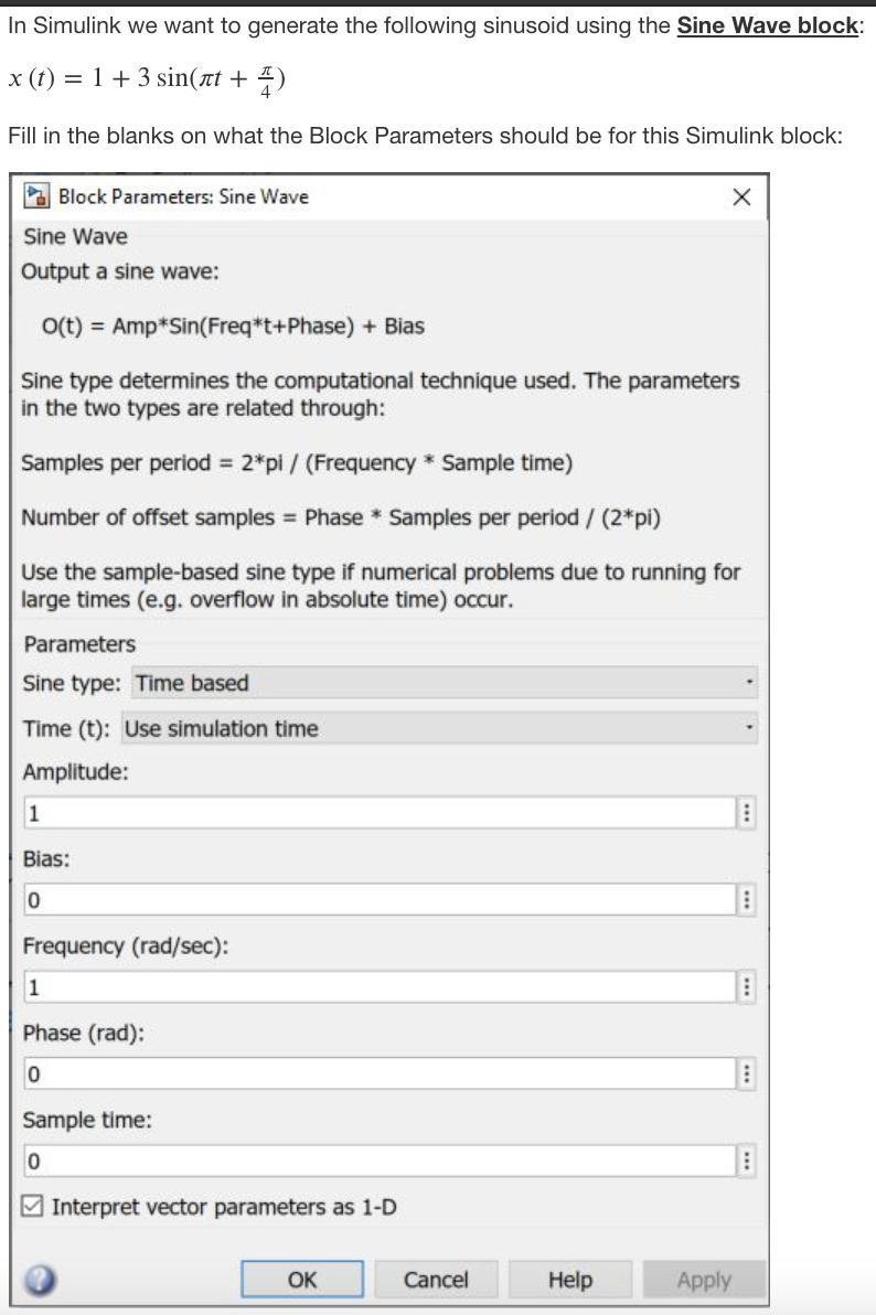 Solved In Simulink we want to generate the following | Chegg.com