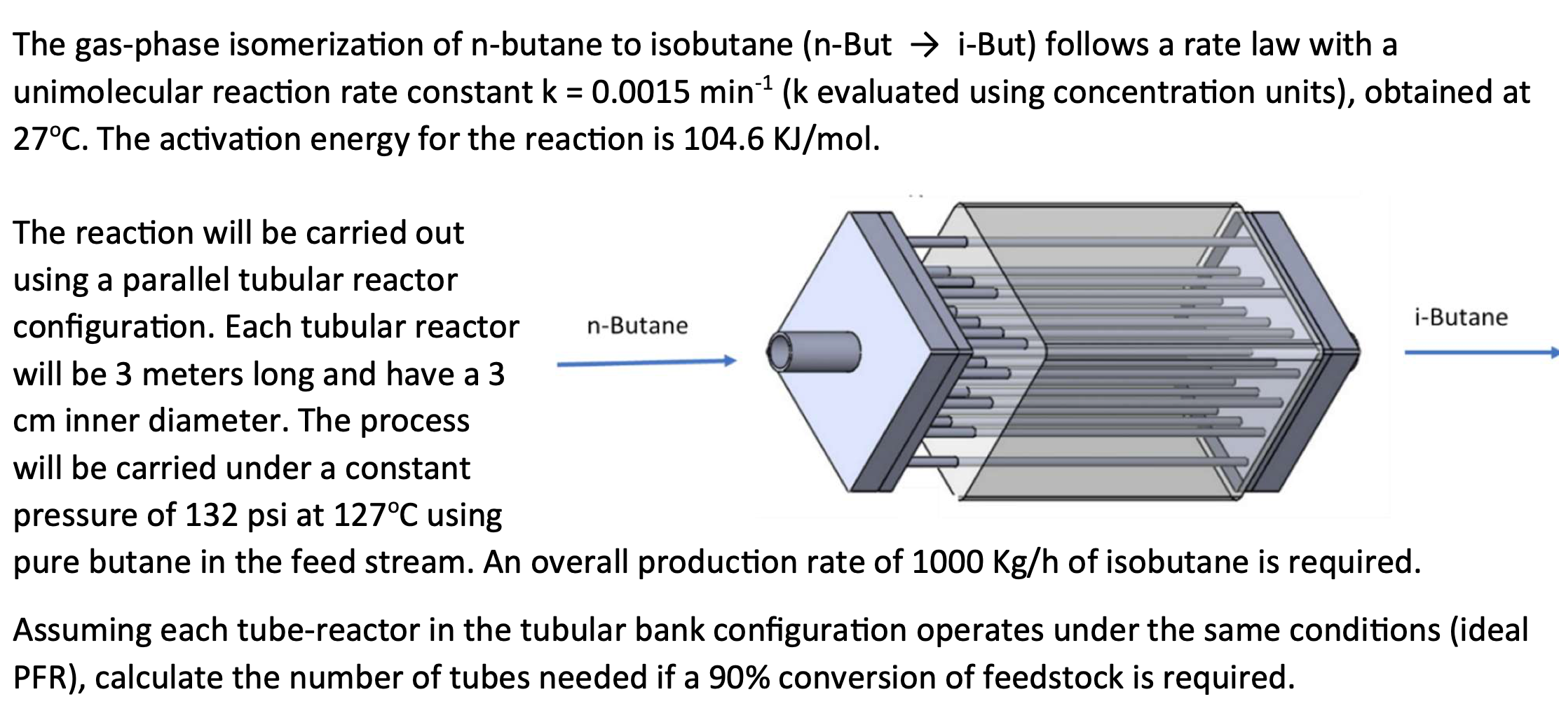 Solved The gas-phase isomerization of n-butane to isobutane | Chegg.com