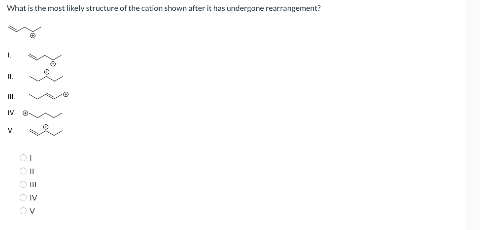 Solved What is the most likely structure of the cation shown | Chegg.com