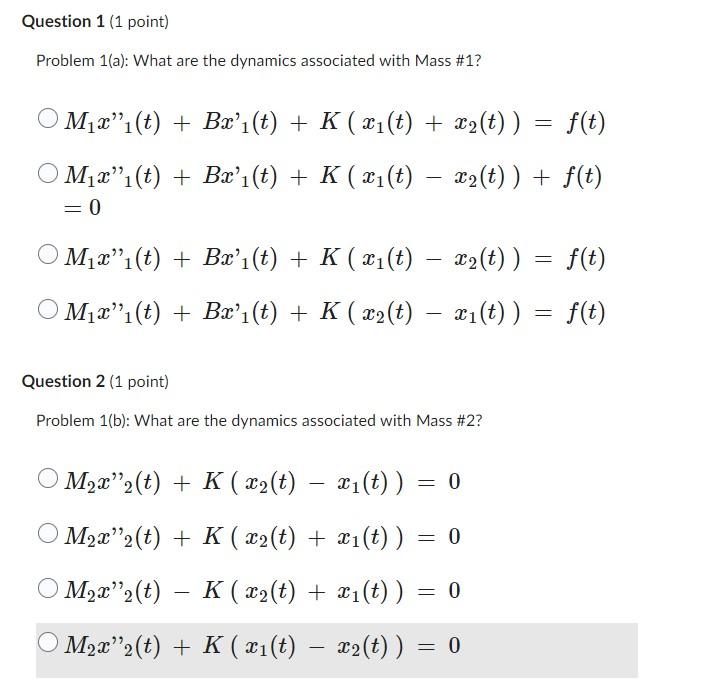 Solved Problem 1(a): What are the dynamics associated with | Chegg.com