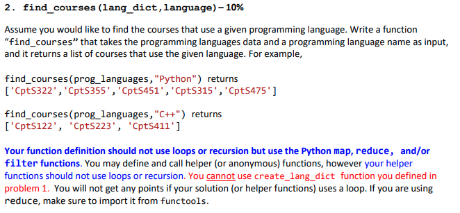 Solved \( \begin{aligned} \text { prog_languages } &=\{\\ | Chegg.com