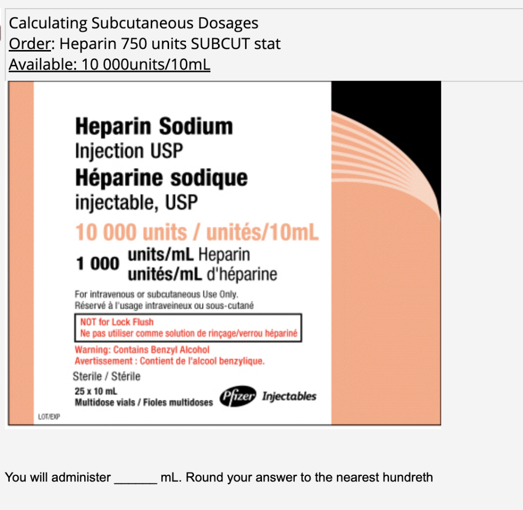 Solved 1. The hospital heparin protocol is 18 units per kg | Chegg.com