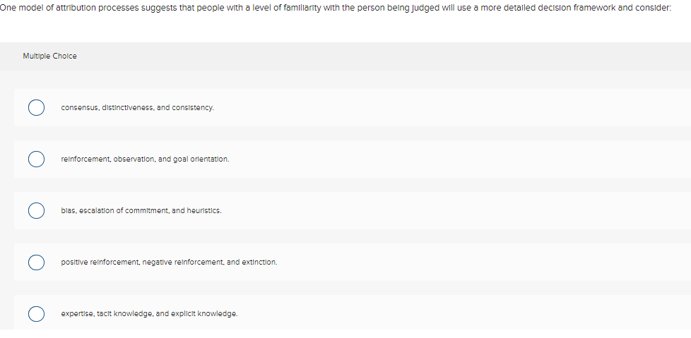 Solved ne model of attribution processes suggests that | Chegg.com