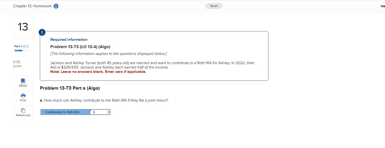 Solved Required information Problem 13-73 (LO 13-4) (Algo) | Chegg.com Solved Required information Problem 13-73 (LO 13-4) (Algo) | Chegg.com