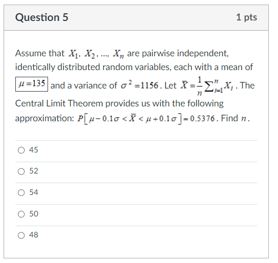 Solved Assume that X1,X2,…,Xn are pairwise independent, | Chegg.com