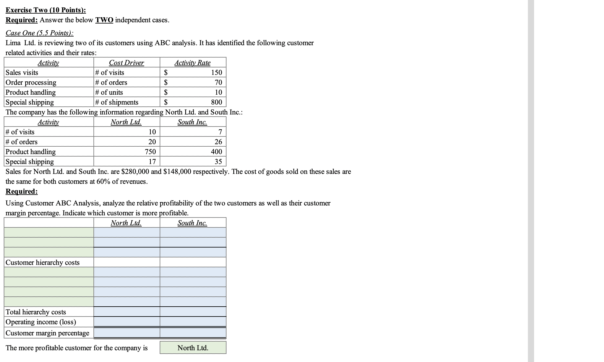 Solved Exercise Two (10 Points): Required: Answer the below | Chegg.com