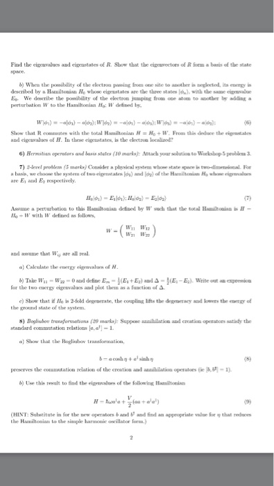Solved Quantum Mechanics: Question: ONLY solution for Q5 | Chegg.com