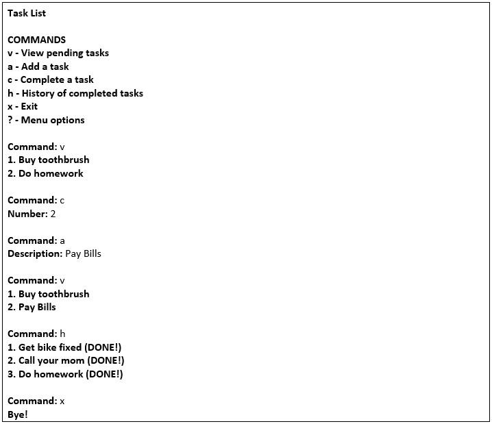Solved C++ - Task List Create an object-oriented program | Chegg.com