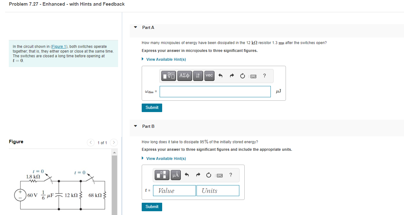 Solved Problem 7.27 - Enhanced - with Hints and Feedback In | Chegg.com