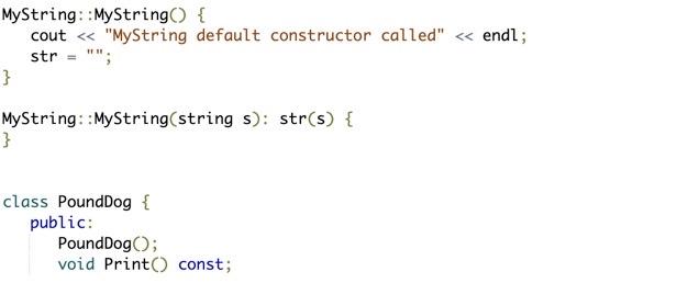 Solved Complete the PoundDog code by adding a constructor | Chegg.com