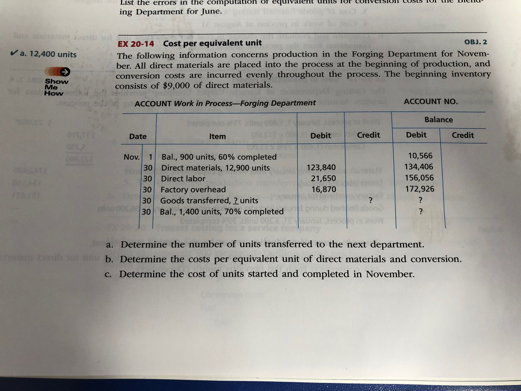 Solved List the errors in the computation of equivalent | Chegg.com