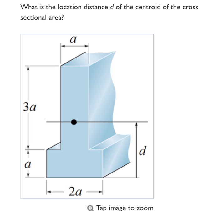 Solved What is the location distance d of the centroid of | Chegg.com