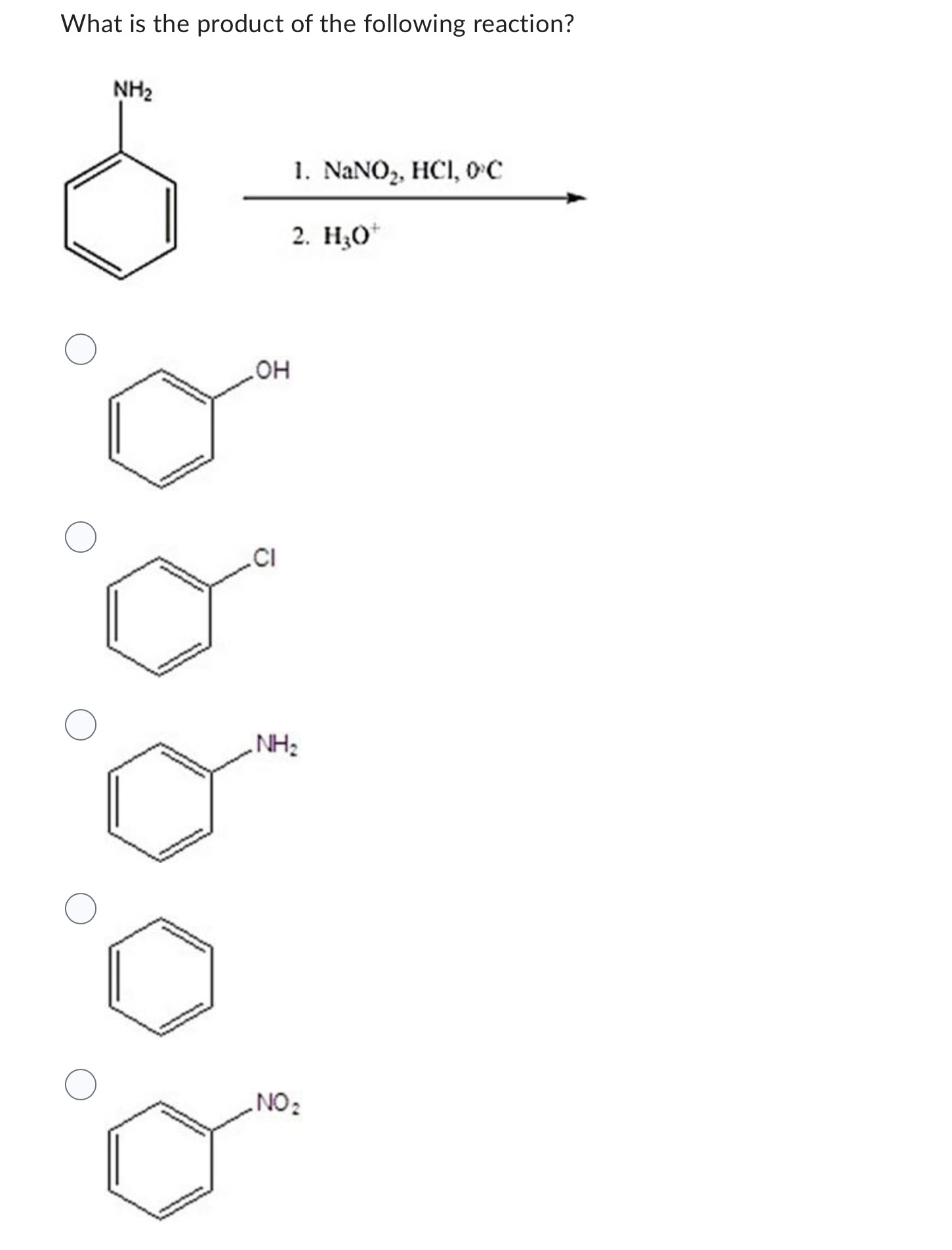 Solved What is the product of the following reaction? 1. | Chegg.com