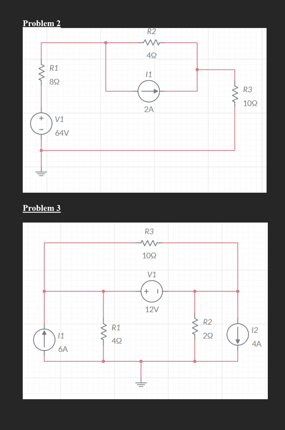 Solved 1. (20 points) Solve the following circuits using | Chegg.com