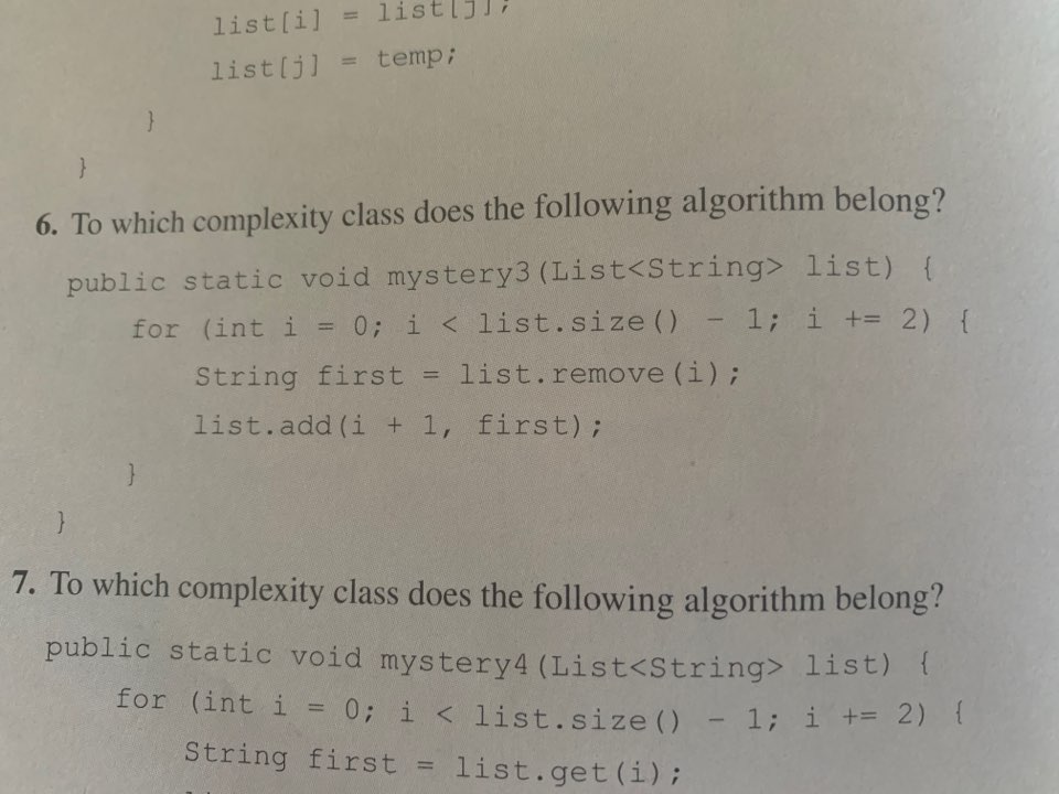 Solved listi list[i] = list[j] = temp; 6. To which | Chegg.com