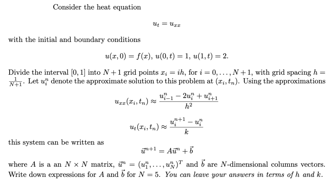Solved Consider the heat equation Ut = Uxx with the initial | Chegg.com