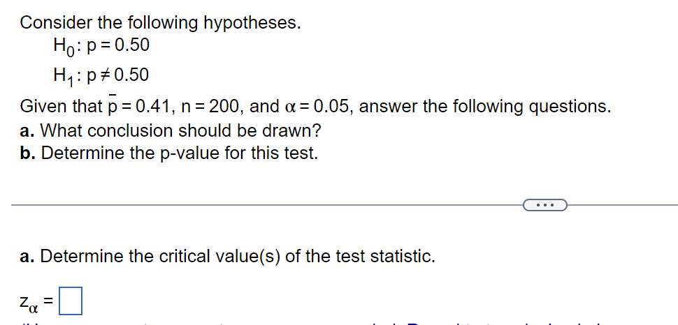Solved Consider the following hypotheses. | Chegg.com