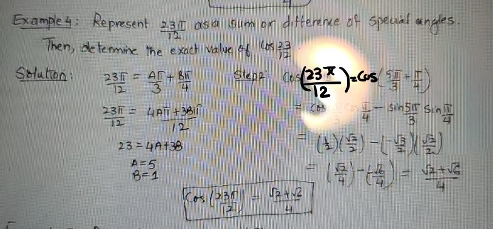 Solved 23=4A+3B A=5 B=1 How did they get A=5? What method? | Chegg.com
