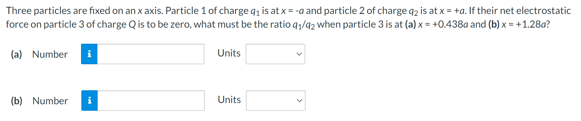 Solved Three particles are fixed on an x ﻿axis. Particle 1 | Chegg.com