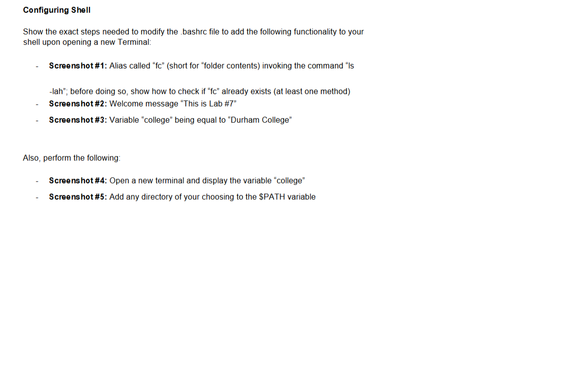 Solved Configuring Shell Show the exact steps needed to | Chegg.com