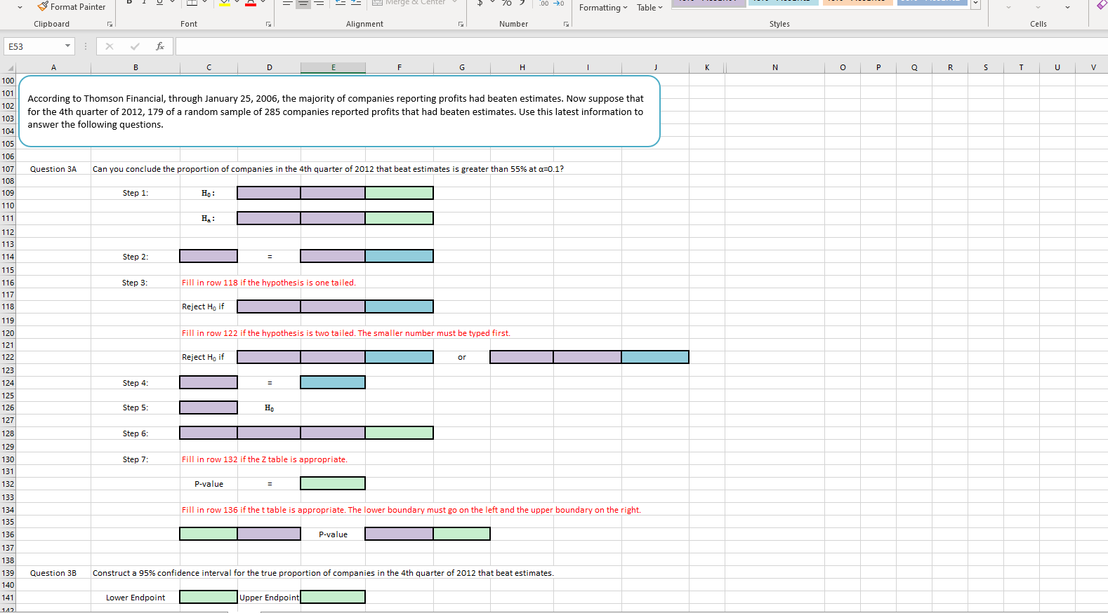 Solved = = = - - Merge Center $ % 7 .000 Formatting Table | Chegg.com