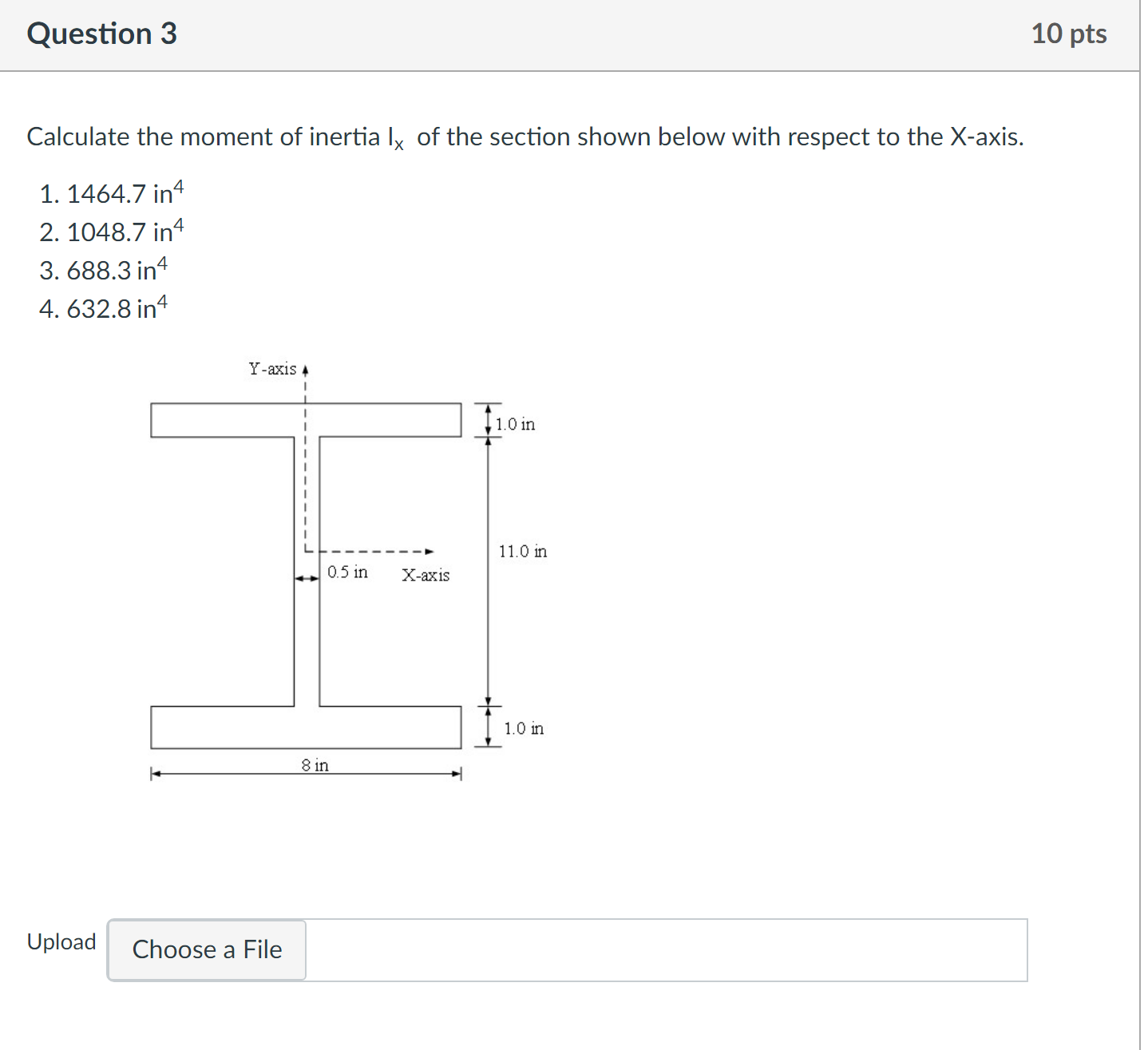 Solved Calculate the moment of inertia Ix of the section | Chegg.com