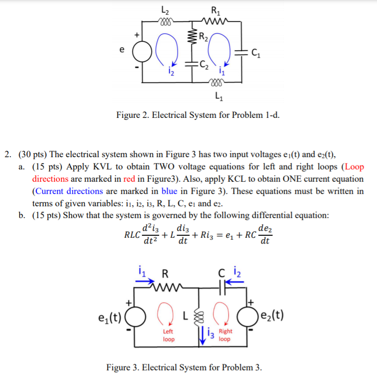 Solved L2 R1 www R2 WWW e e C C2 2006 L1 Figure 2. | Chegg.com