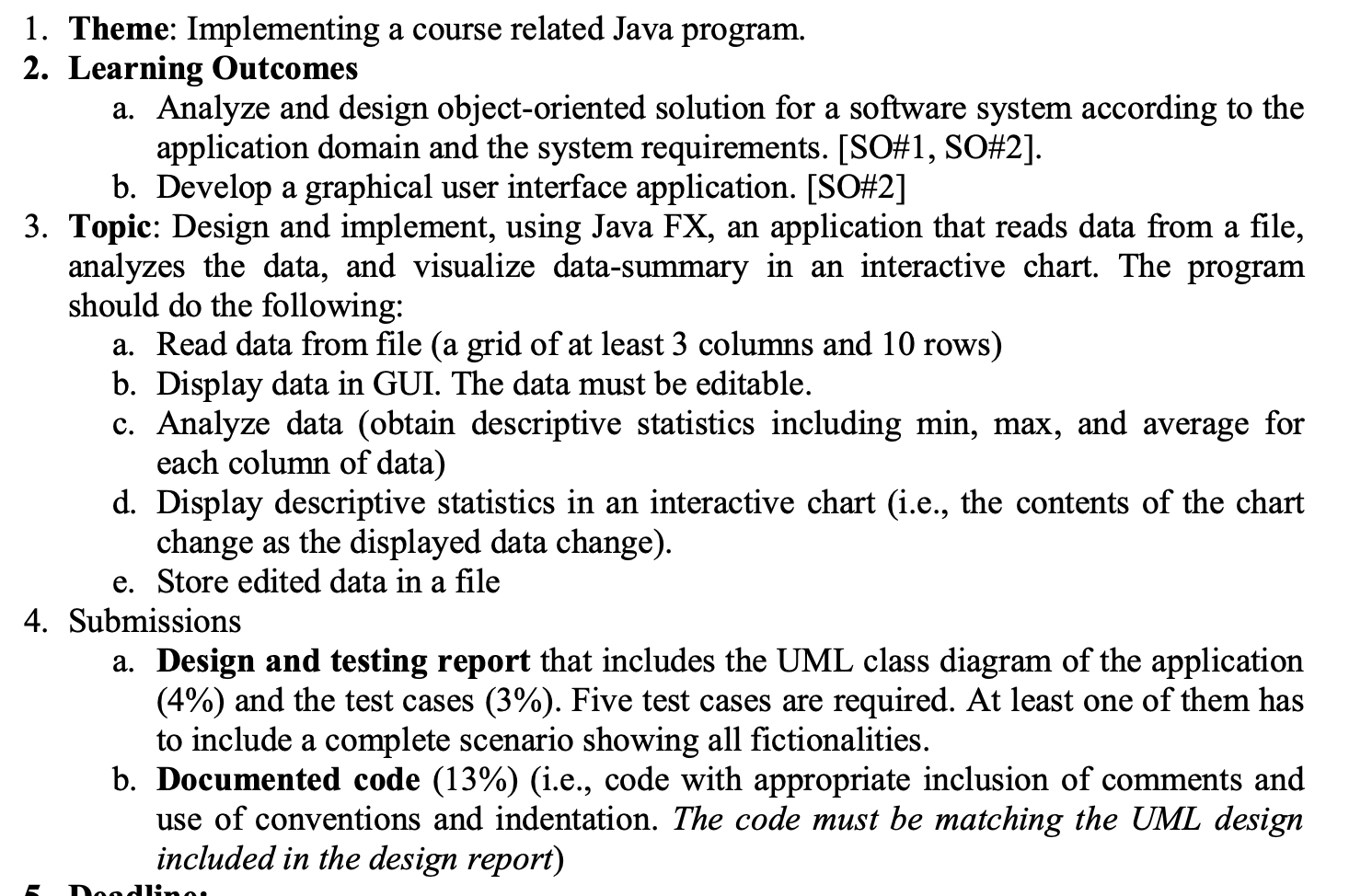 Solved 1. Theme: Implementing a course related Java program. | Chegg.com