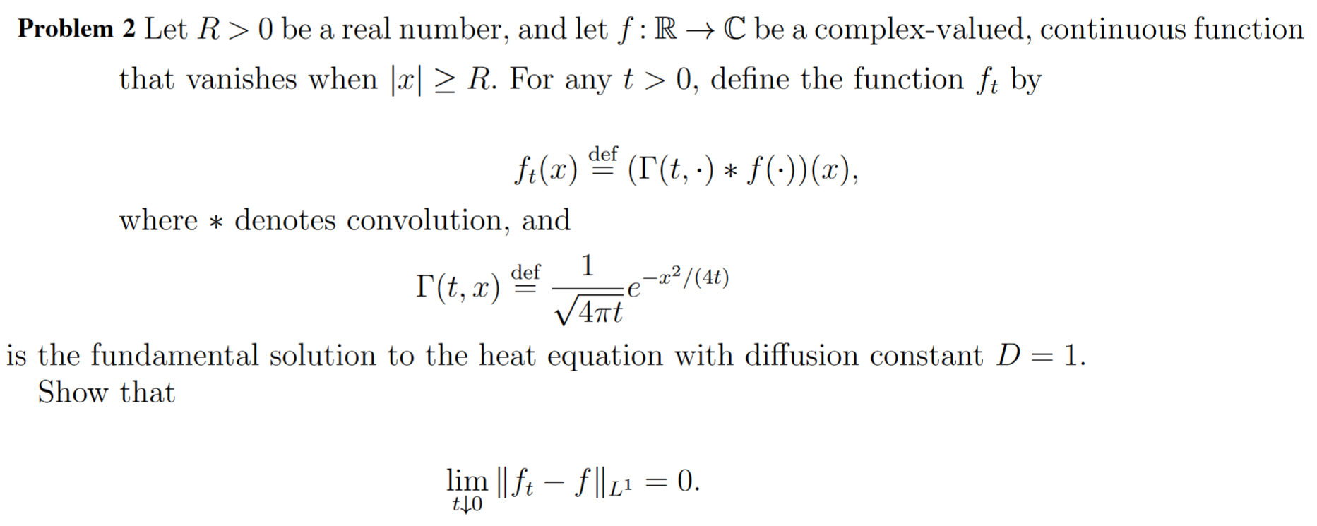 Solved Problem 2 Let R>0 be a real number, and let f:R→C be | Chegg.com