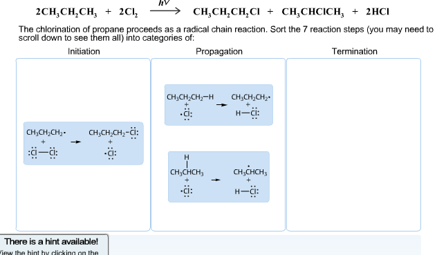 Solved The chlorination of propane proceeds as a radical | Chegg.com