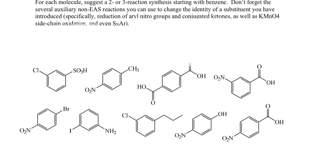 Solved For each molecule, suggest a 2- or 3-reaction | Chegg.com