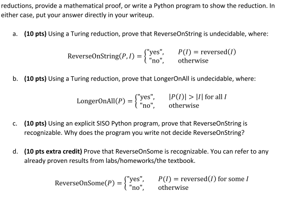 eductions, provide a mathematical proof, or write a | Chegg.com