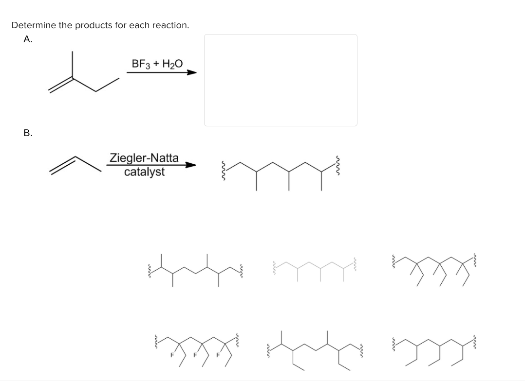 Solved Determine the products for each reaction. A. BF3 + | Chegg.com