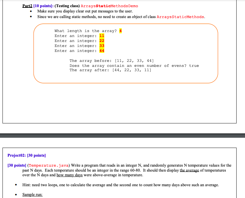 Solved CSC142_Lab03: "1D Arrays" Points: 100 points. | Chegg.com