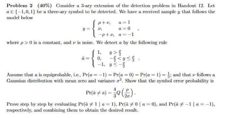 Solved . Problem 2 (40%) Consider a 3-ary extension of the | Chegg.com