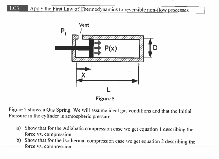 Solved Adiabatic Compression of the Piston Isothermal | Chegg.com