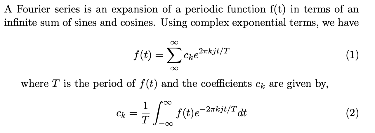 Solved A Fourier series is an expansion of a periodic | Chegg.com