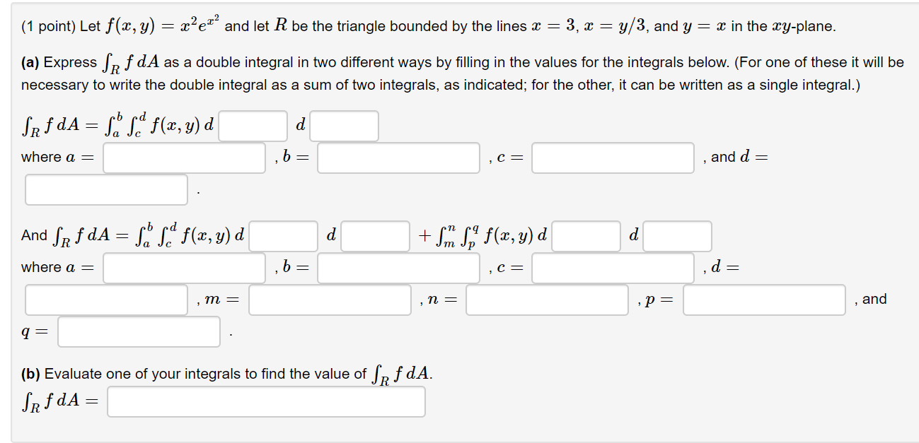 Solved Let f(x,y)=x2ex2f(x,y)=x2ex2 and let RR be the | Chegg.com Solved Let f(x,y)=x2ex2f(x,y)=x2ex2 and let RR be the | Chegg.com