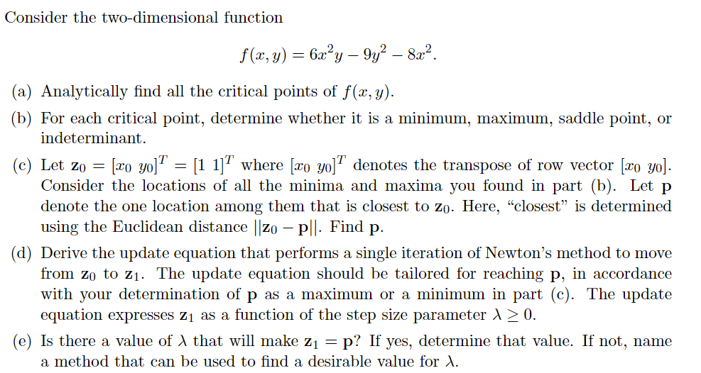 Solved Consider the two-dimensional function f(x, y) = 6x’y | Chegg.com